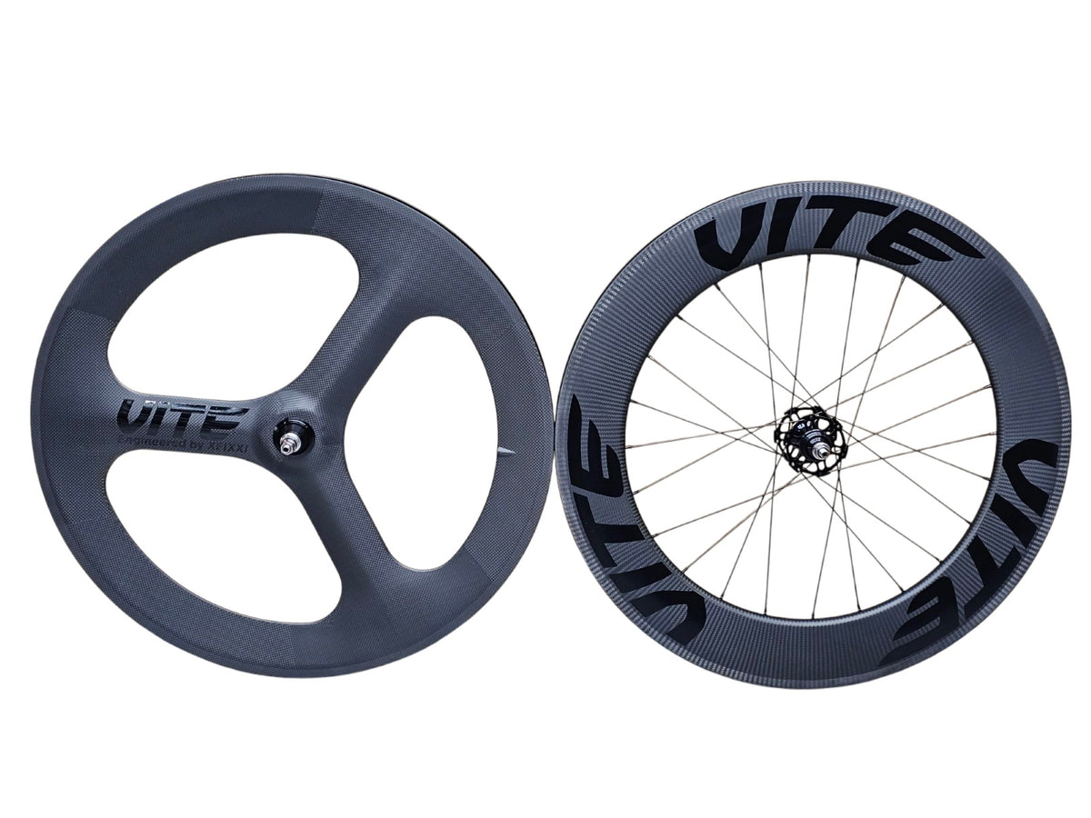 XFIXXI VITE Carbon Tri Spoke & 88mm Deep Dish Wheel | Fixie & Track ...