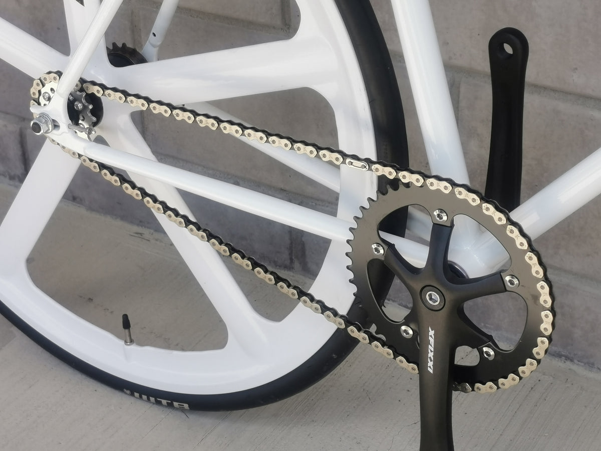 Pre-owned Chromoly Fixie Bike Sale - Gloss white (Size 55) - Lightly U ...